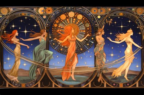 Premium Ai Image Celestial Bodies Adorning Celestial Beings Generative Ai