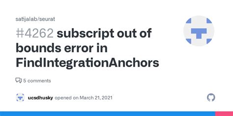 Subscript Out Of Bounds Error In Findintegrationanchors · Issue 4262
