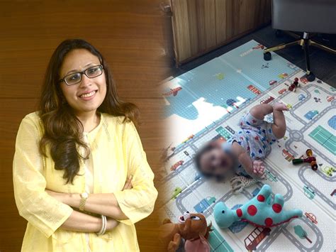 बाळाला सांभाळत ऑफिसचं काम सीईओ आईची कमाल लेकरू सांभाळत कामाची कसरत Marathi News Woman