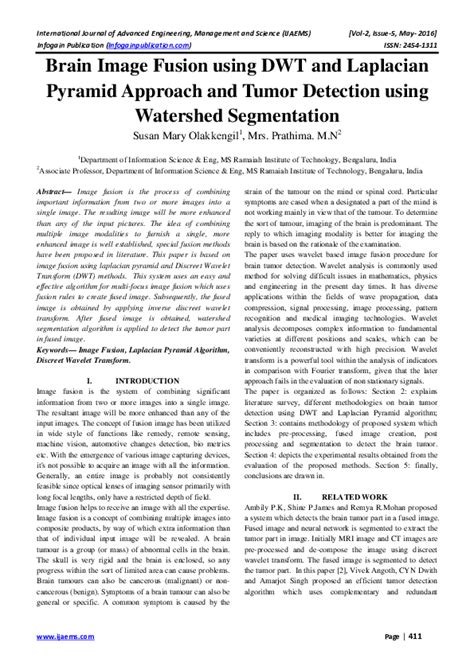Pdf Brain Image Fusion Using Dwt And Laplacian Pyramid Approach And