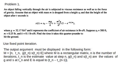 Solve The Problems Using Matlab Environment Do Not