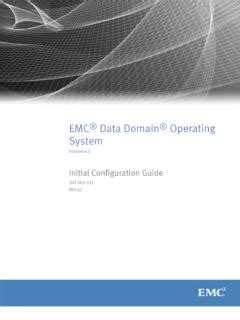 EMC Data Domain Operating System Initial Configuration Guide Emc Data Domain Operating System