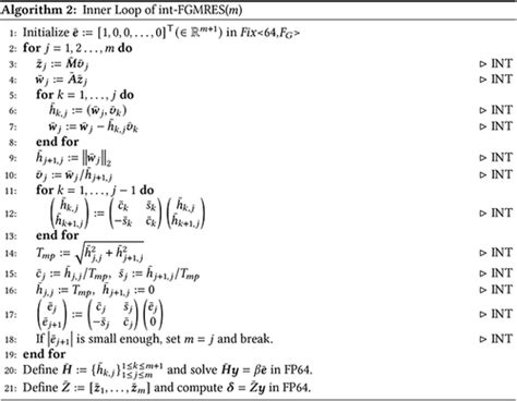 An Integer Arithmetic Based Amg Preconditioned Fgmres Solver Acm Transactions On Mathematical