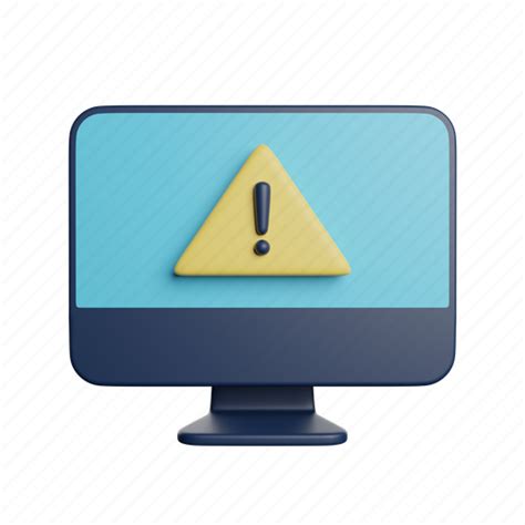 Desktop Warning Danger Sign Display Pc Caution D Illustration Download On Iconfinder