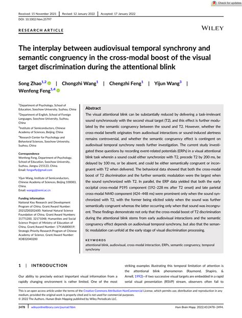 Pdf The Interplay Between Audiovisual Temporal Synchrony And Semantic