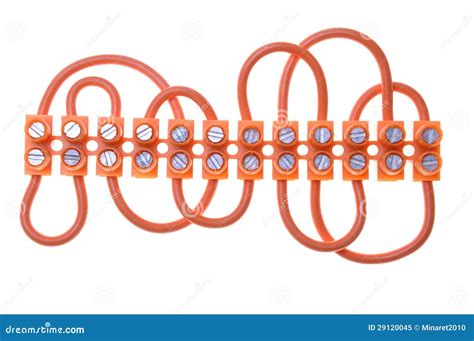 Terminal Block With Cables Stock Image Image Of Electricity