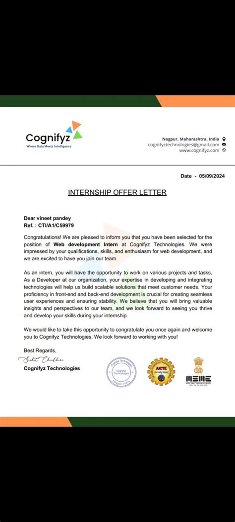 Vineet Pandey On Linkedin Cognifyz Intern