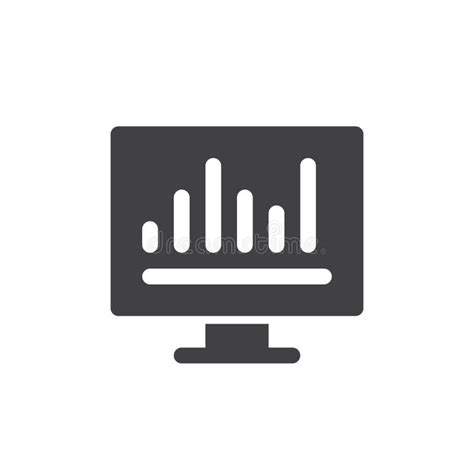 Analytics Bar Graph Icon Vector Filled Flat Sign Solid Pictogram Isolated On White Stock