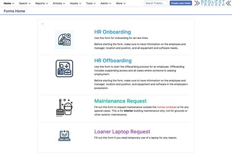 RT FormTools Request Tracker