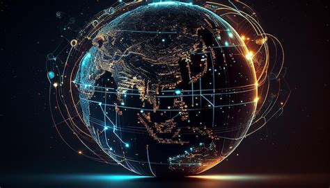 Premium Ai Image Exploring The Digital Communication Of Global Networking Technology