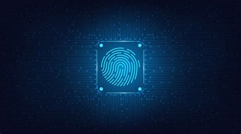 Premium Vector Abstract Security System Concept With Fingerprint On