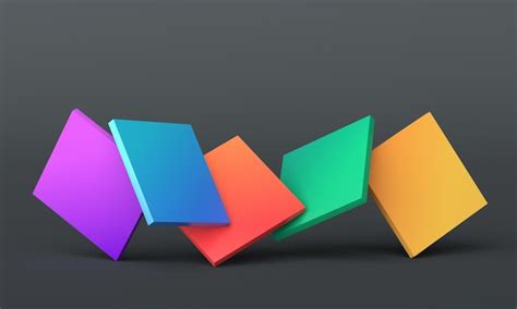Premium Photo Abstract 3d Render Background Design With Colorful Squares