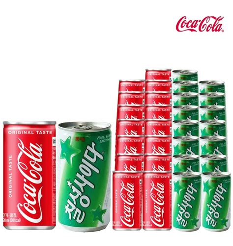 코카콜라and칠성사이다 190ml X 각15개 총30개 업소용 콜라 환타 탄산음료 과즙탄산 미니 소캔 티몬