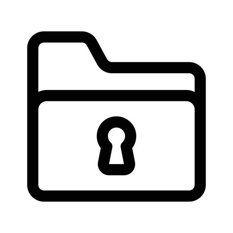 Keyhole On Folder Denoting Icon Of Secure Folder Data Security Icon 46357825 Vector Art At Vecteezy