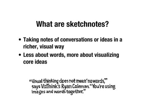 Sketchnotes What And Why Pdf Drawing And Sketching Arts And Crafts