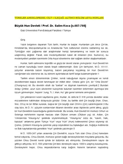 TÃ Rkler AnsÄ°klopedÄ°sÄ° Hun Salim Koca 2 Pdf
