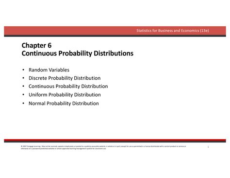 Ch6 Completed Notes © 2017 Cengage Learning May Not Be Scanned