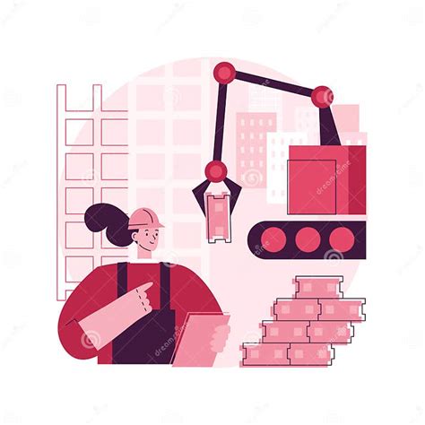 Robotics Construction Abstract Concept Vector Illustration Stock