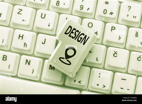 Conceptual Display Design Word Written On Plan Drawing Produced To