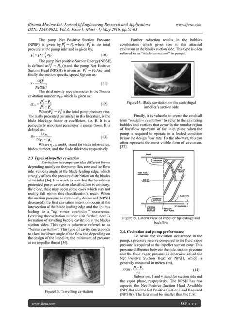 Cavitation Effects In Centrifugal Pumps A Review Pdf