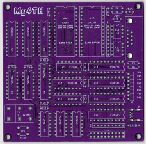 my4th forth sbc discrete 8 bit cpu pcb industrial quality circu