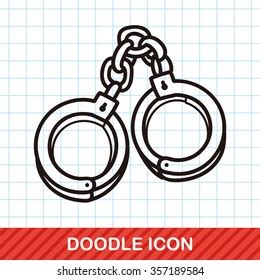 Handcuffs Doodle Stock Vector Royalty Free Shutterstock