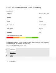 Excel Core Practice Exam Training Docx Excel Core Practice Exam Training