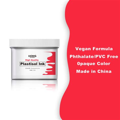 Tinta Plastisol Merah Muda Fluoresens Untuk Sablon — Chjt 18022