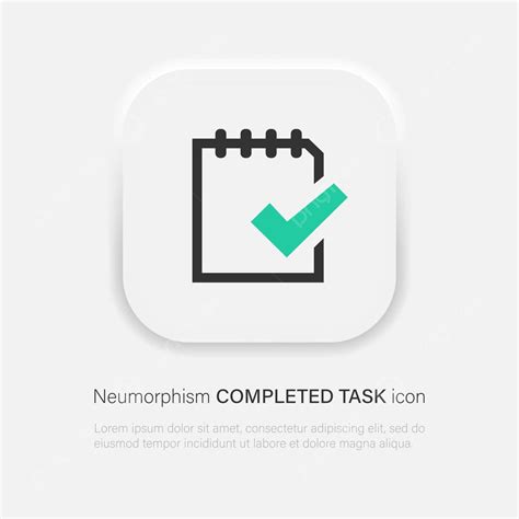 Neumorphism Clipboard With Task Approval Symbol Test Job Report Vector