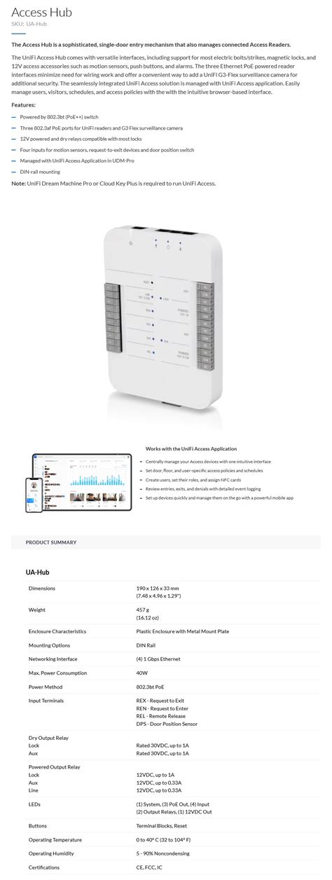 Ubiquiti Networks UA Hub Unifi Access Hub UA Hub Mwave