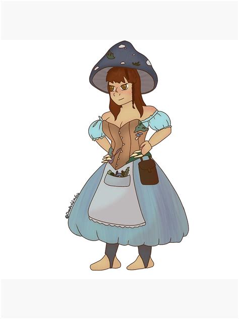Dnd Mushroom Halfling Sticker For Sale By Doodleswithevie Redbubble