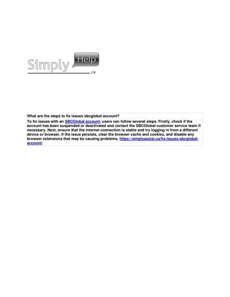 PPT What Are The Steps To Fix Issues Sbcglobal Account PowerPoint Presentation ID 12064754