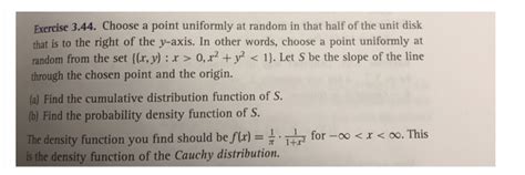 Exercise 344 Choose A Point Uniformly At Random In
