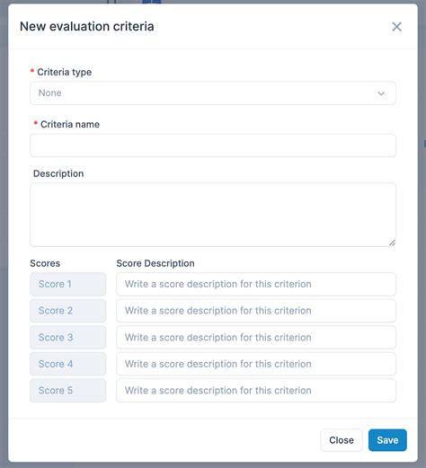 Evaluation Criteria Setting Clustersco