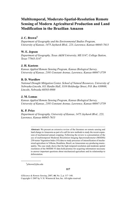 Pdf Multitemporal Moderate Spatial Resolution Remote Sensing Of Modern Agricultural