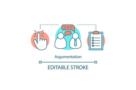 Argumentation Concept Icon Outline Icons ~ Creative Market