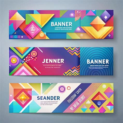 Modern Professional Colorful Banner Template Design Premium Ai