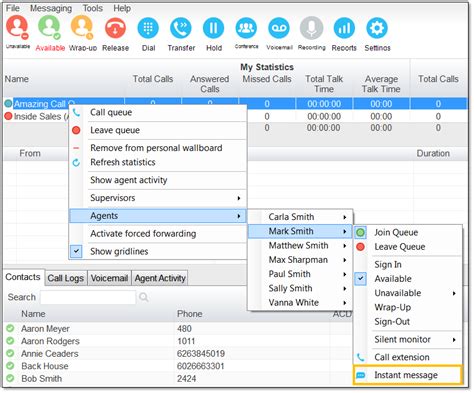 Sending Instant Messages From Nextiva Unity Nextiva Support