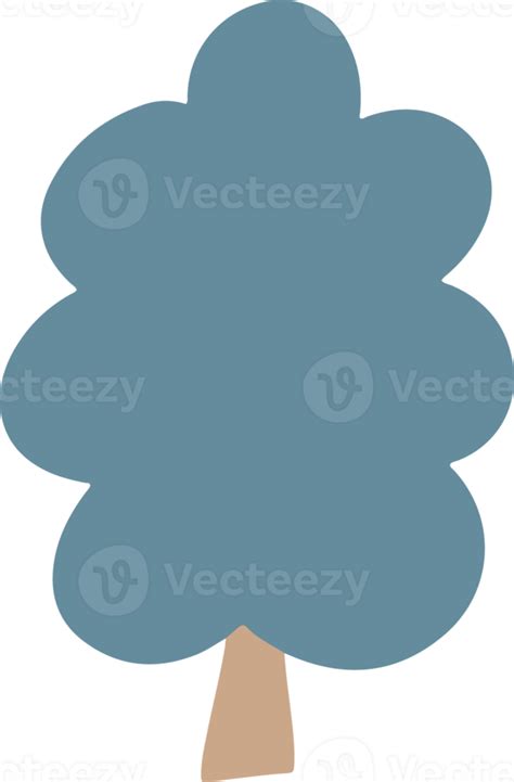 Cute Walnut Tree Illustration For Design Element Autumn Clip Art Hand