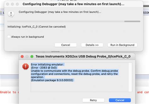 Launchxl F28379d Texas Instrument Xdsxx Usb Debug Probe0 Error