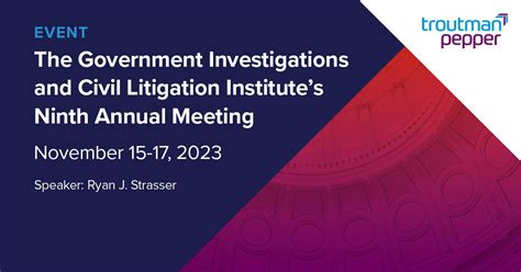 Ryan Strasser On Linkedin The Government Investigations And Civil