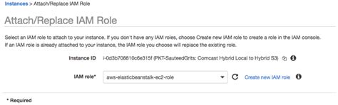 attaching an iam role to a ec2 instance