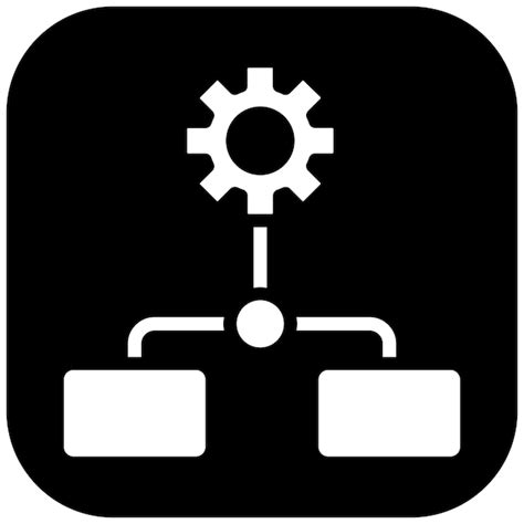 Prozess Mapping Vektor Symbol Illustration Des