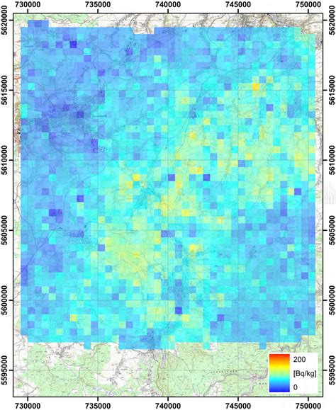 137 Cs Activity Concentration Of The Composite Mapping Area B1 Dtk25 C Download Scientific