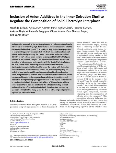 Inclusion Of Anion Additives In The Inner Solvation Shell To Regulate The Composition Of Solid