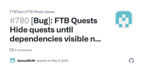 Bug Ftb Quests Hide Quests Until Dependencies Visible No Default