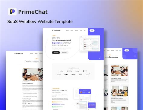 PrimeChat SaaS Webflow Web Design Template On Behance