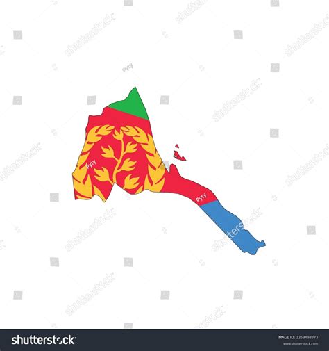 Eritrea National Flag Shape Country Map Stock Vector Royalty Free 2259493373 Shutterstock