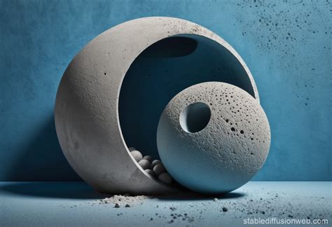 Concrete Ball Split In Half Stable Diffusion Online