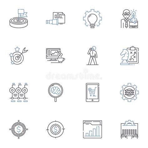 Framework And Model Line Icons Collection Architecture Blueprint